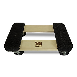 WEN 721218 1000 lbs. Capacity 12 in. x 18 in. Hardwood Furniture Dolly (2-Pack)