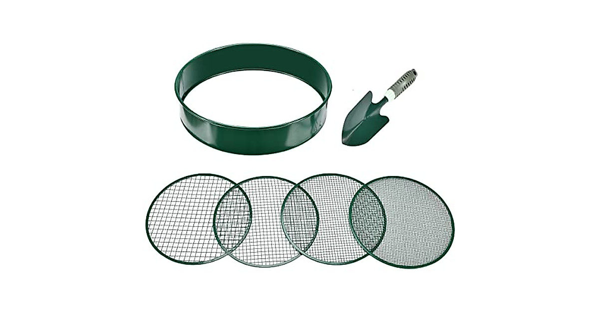 Soil Sieve Garden Riddle - Durable 12" Soil Sifter with Interchangeable ...