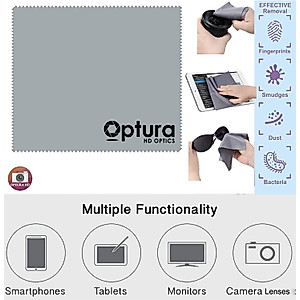 OPTURA HD Photo® Wide Angle + Macro Lens for Canon Rebel EOS T1 T2 T3 T4 T5 T6 SL1 SL2 SL3 XSI XTI T7 T3I T5I T4I 7D 80D + OPTURA Micro Fiber Cloth