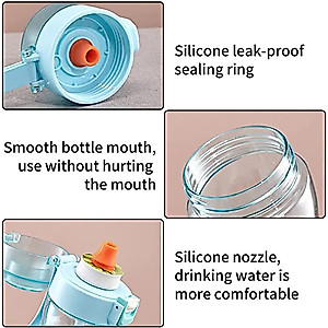 GoldenPlayer Air Water Bottle, With 7 Flavor Pods, BPA-free, 0 Sugar, 0 Calories, 650ML, Scented Water Bottle, Sports Water Bottle, Portable Water Bottle with Straw(Old Pink)