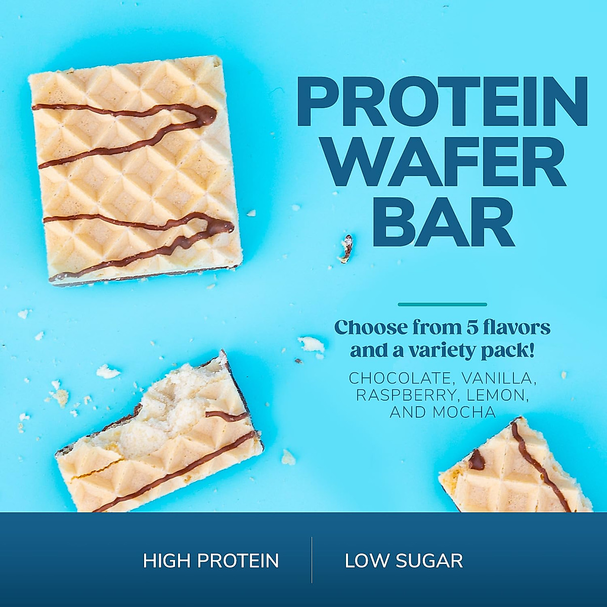 WonderSlim Protein Wafer Snack Bar, Vanilla, 200 Calories, 15g Protein, 0mg Cholesterol (5ct)