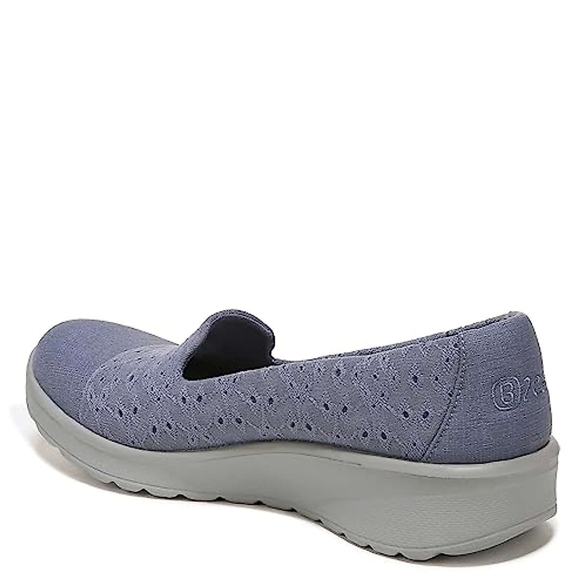 BZees Womens Galaxy Slip-On Folkstone Blue Eyelet 8.5 W