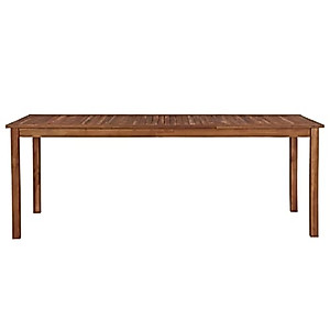 vidaXL Solid Wooden Patio Dining Table 59.1" Garden Kitchen Furniture