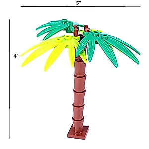 General Jim's Palm Tree MOC Bricks Toys Assortment Building Blocks Toy Playset Accessory Tree Set (10 PCS, 3 Sizes) - for Teens and Adults