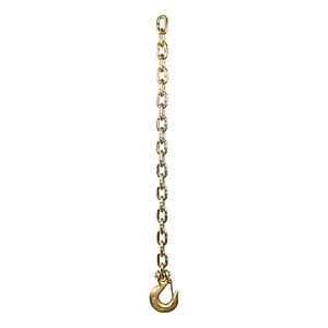 CURT 80316 35-Inch Trailer Safety Chain with 3/8-In Clevis Snap Hook, 24,000 lbs Break Strength