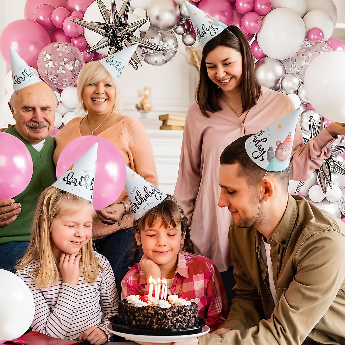 Aooxpok Pearl Pink White Balloon Garland Arch Kit,146Pcs Pearl Pink Balloon White Balloon Sliver Balloon for Girl's Birthday Bridal Baby Shower Valentine's Day Princess Theme Party Decorations