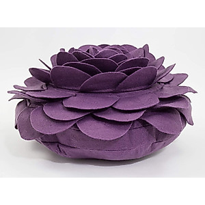 Fennco Styles Eva's Flower Garden Decorative Throw Pillow 16" Round - Violet Floral Accent Pillow for Home, Couch, Bed, Living Room, Holiday and Office Décor