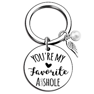 igvean Valentines Gifts for Him Couple Gifts for Boyfriend from Girlfriend Anniversary Birthday Gifts for Men Boyfriend Gifts You Are My Favorite Asshole Keychain