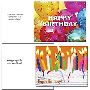 POSTCARDS: 60 Birthday Postcards -12 Designs with Messages Boxed Made in USA by CroninCards