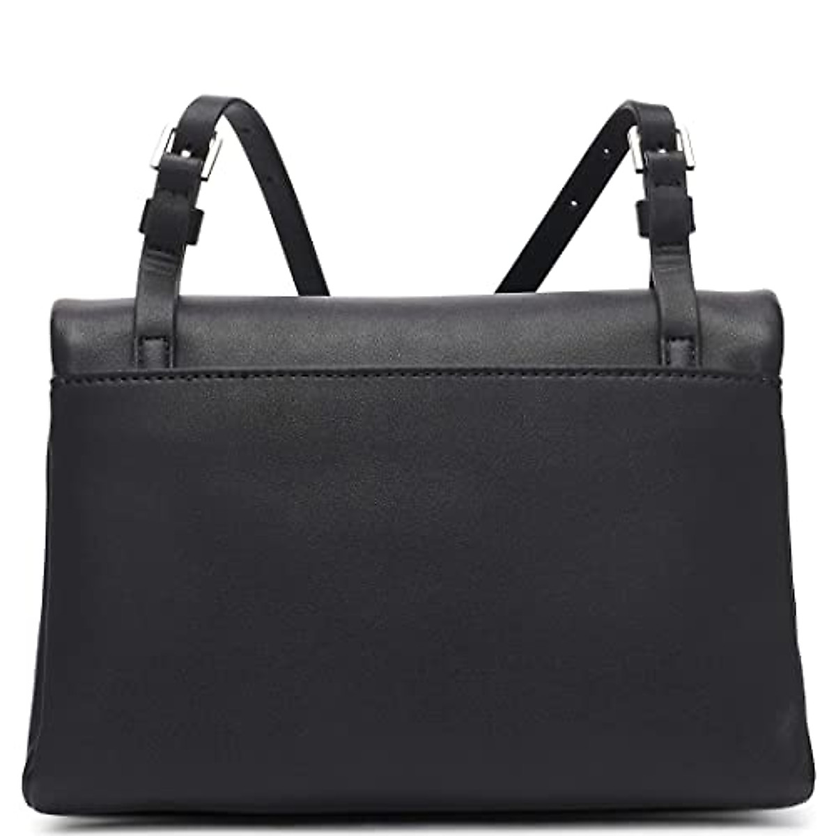 Calvin Klein Penny Triple Compartment Crossbody, Black/Silver,One Size