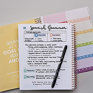 Erin Condren 8.5" x 11" Spiral Bound Productivity Notebook - Rainbow Heart. 160 Lined Page & To Do List Organizer Notebook. 80Lb Thick Mohawk Paper. Stickers Included