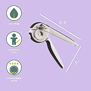 Chef'n EzSqueeze One-Handed Can Opener, 6 long, Black/White