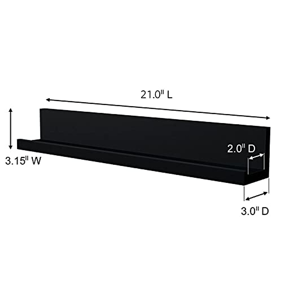 Command Picture Ledge, Damage Free Hanging Floating Shelf with Adhesive Strips, No Tools Picture Hanger for Displaying Home Photographs, 1 Ledge and 10 Command Strips