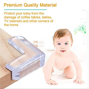 Glass Table Corner Protectors Baby Clear(12 Pack),Corner Guards Edge Bumpers,High Resistant Adhesive,Corner Protector for Furniture,Bed,Dressers,Cabinets,Entertainment Centers,Keep Baby and Kids Safe.