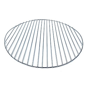 Barbecue Partner Round replacement charcoal bottom grate Korean bbq grill cooking wire mesh grid no foot, 14'' diameter, Stainless Steel, 14 x 14 x 0.4 inches