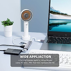 USB 3.0 hub, Eanetf 4 Port USB 3.0 Hub Expander, Ultra Slim Portable Data Hub for MacBook, Mac Pro, Mac Mini, iMac, Surface Pro, XPS, PC,Console, Printer, Camera,Keyborad