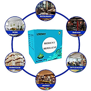 LORDWEY Rodent Repellent, 8 Pack Pest Control Pouches, Plant Peppermint Oil to Repel Mouse, Mice, Rats, Roaches, Ants, Insects for Indoor, Garden & Attic, Blue