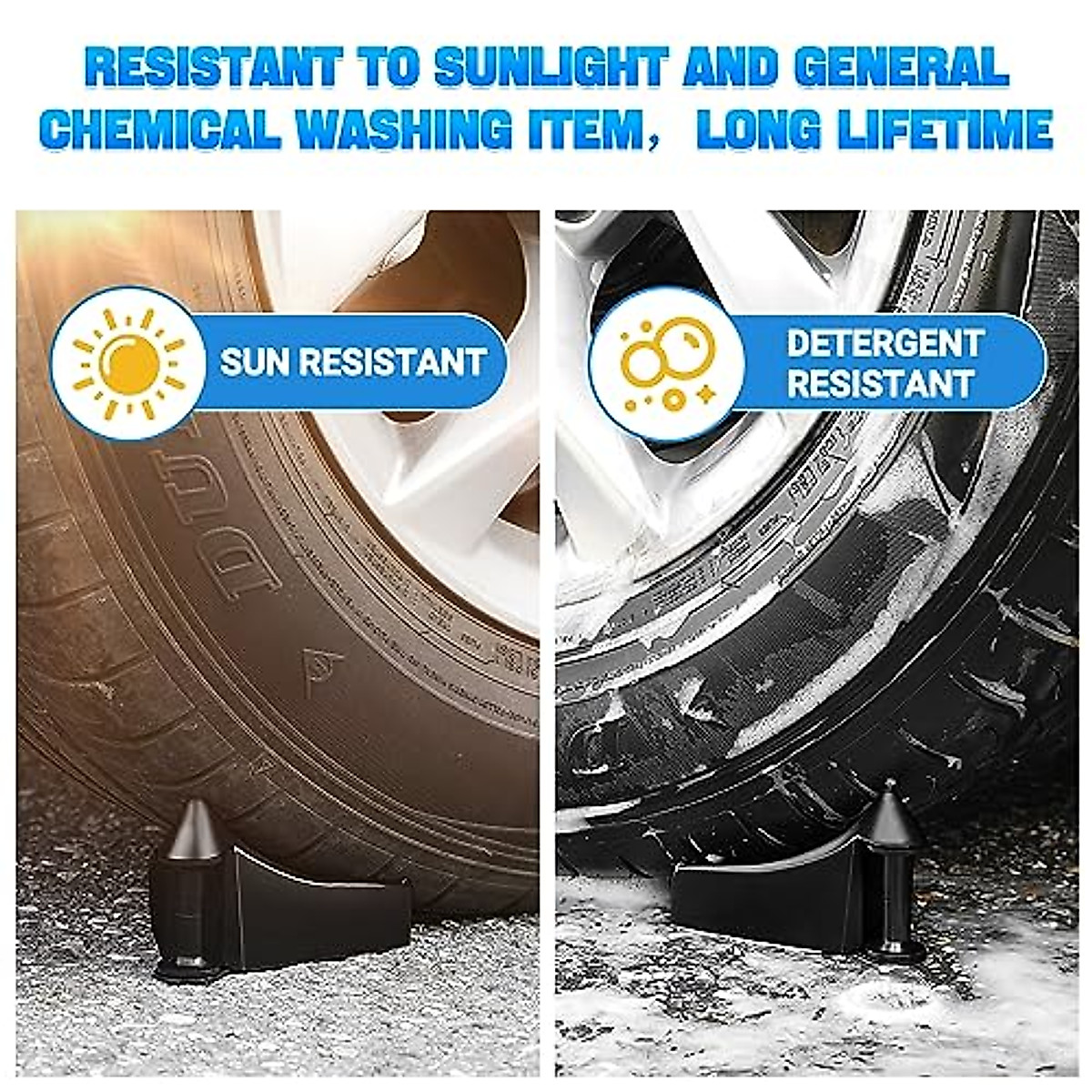 SHINEHOME 4 Pcs Car Hose Guide, Car Detailing Supplies Cleaning Tools Hose Guides for Car Washing, Tire Hose Roller Preventing Car Wash Hose Stuck Under The Tires, for All Types of Wheels (Black)