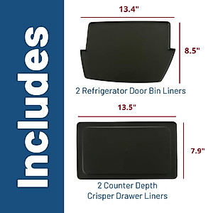 GE Appliances Refrigerator Drawer & Bin Liners with Microban for Counter Depth Refrigerators