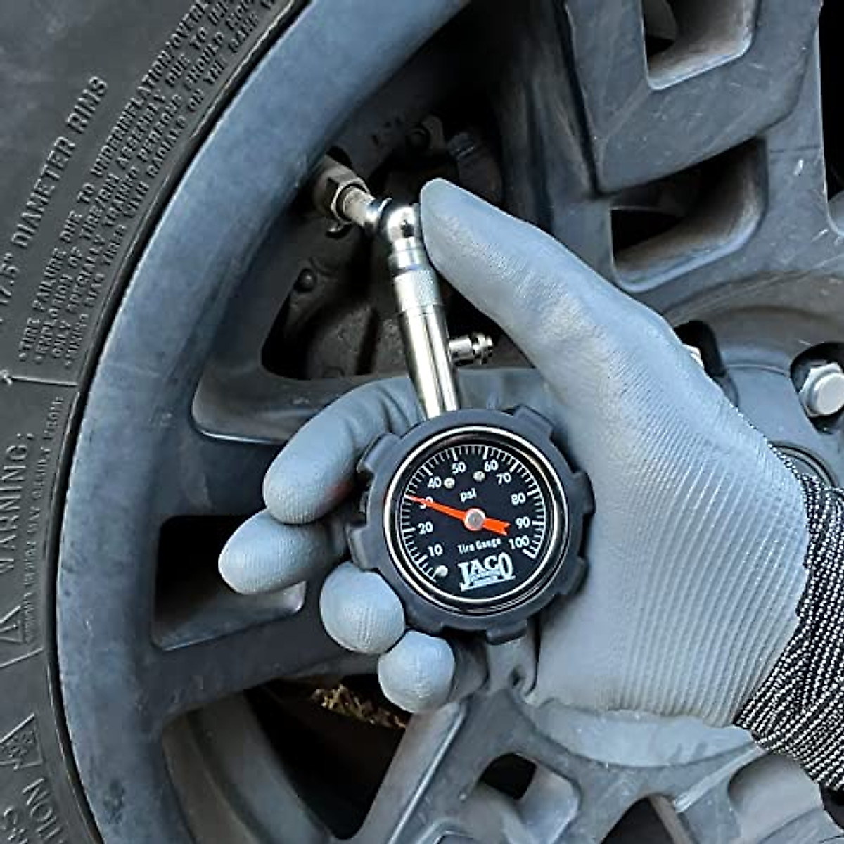 JACO Deluxe Tire Pressure Gauge - 100 PSI