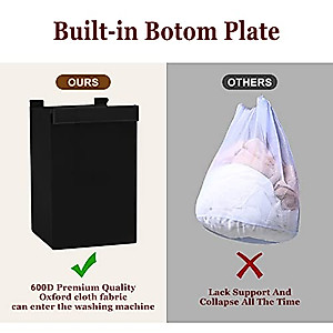 PAKLORDE Laundry Hamper with Lid,Wheels Laundry Basket Sorter 2 x 14 Gal (112L),Top Shelf,600D Oxford Sorter Bag Metal Frame Industrial for Bathroom Dorm Living Room Bedroom (Black Oak)