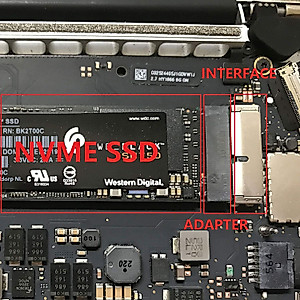 Arestech M.2 NVME SSD Convert Adapter for Upgraded MacBook Air Pro Retina Mid 2013-2017, NVME/AHCI SSD Upgraded Kit for A1465 A1466 A1398 A1502 - Standard Size