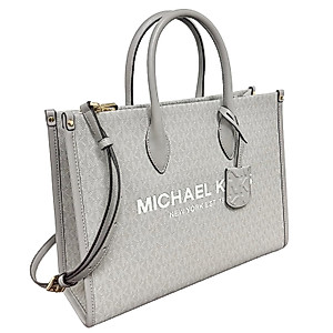 Michael Kors Mirella Medium Tote Bag (Pearl Grey Multi)