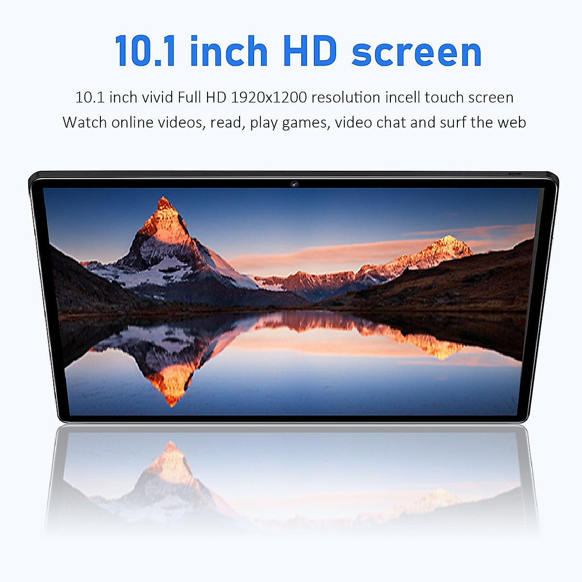 EBTOOLS 2 in 1 Tablet, 10.1 Inch 1920x1200 HD Screen Smart Tablet RAM 4GB ROM 64GB MT6735 Octa Core, 8MP 13MP Cameras for Android 12 Dual Speakers Tablet (US Plug)