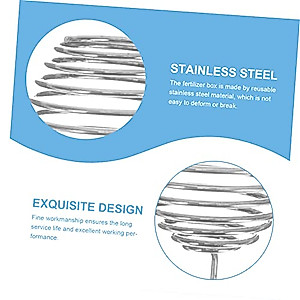 Yardwe 10pcs Tiny Pots Bonsai Fertilizers Succulent Steel Baskets Mesh Stainless Plant Holder Tool Gardening Fertilization Cups Accessories Potted for Nursery Orchid Manure Flowers