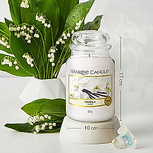 YANKEE CANDLE Vanilla Large Jar Candle, White