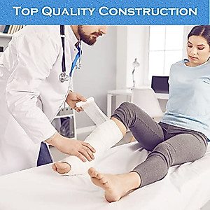 Moukeren 6 Pcs Hospital Bed Sheet Fitted Hospital Bed Sheets 36 x 84 x 14 with Hospital Bed Sheets and Pillow Cases Elastic All Around for Home, Massage Table, Hotel, Hospital (White)