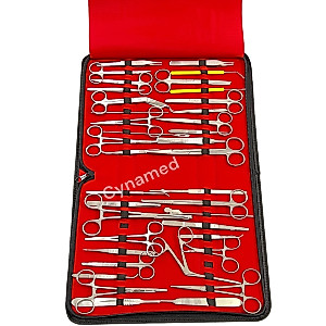157 Pcs Advanced Dissection SET For Anatomy & Biology Students With 1 SCISSORS ! FORCEPS ! HEMOSTAT-! Blades - Case - Lab Veterinary Botany Stainless Steel Set For Frogs Animals etc