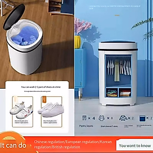 HusonoLife Portable Washing Machine, Shoe Washing Machine, 36L Large Capacity Smart Lazy Washer for Regular clothes, Baby Clothes, Delicates, for Apartment, Dorm, Camping, RV, Travel (Black)