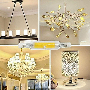 Qixivcom 2 Packs 78mm 10W R7S LED Bulbs LED COB Light 100W Halogen Equivalent J Type T3 120V R7S Dimmable Daylight White 6500K Double Ended R7S LED J78 Flood Light Landscape Lights Lamp Work Lighting