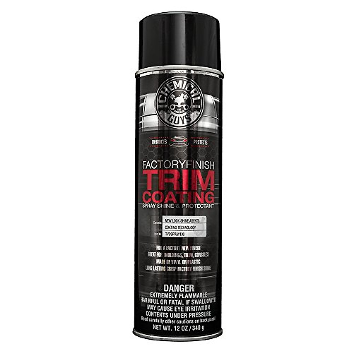 Chemical Guys TVDSPRAY100 Factory Finish Trim Coating and Protectant (Works on Trim, Tires, and Rubber) Safe for Cars, Trucks, Motorcycles, RVs & More 12 fl oz