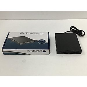BYTECC BT-144 Slim Black USB External Floppy Disk Drive, Plug & Play, USB Powered
