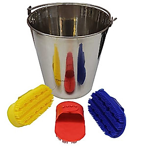 Zikimed Equine Dental - Bucket with Brush 12L Economy and with 3-Brush 12L Economy Range