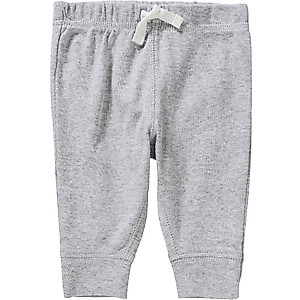 Carter's Baby Boys 2-Pack Pull-On Pants (Black/Heather, 12 Months)