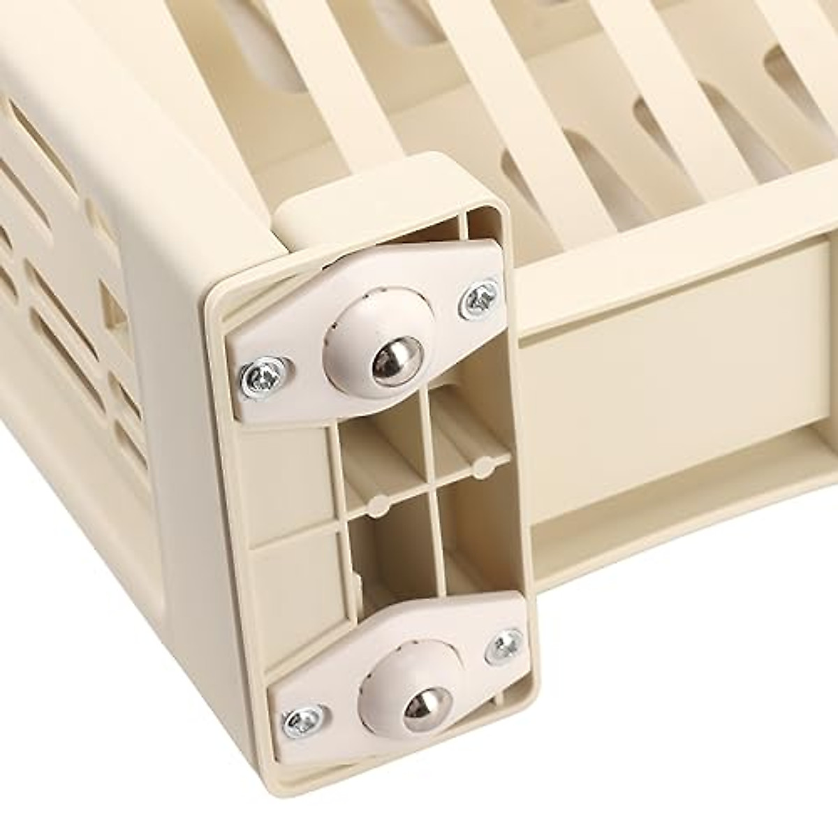 Fabater Movable Bookshelf Cart, 5 Tier Rolling Utility Cart, Mobile Book Cart with Pen Holder, Removable Storage Book Shelves, File Organizer for Home, Office, Kitchen, Classroom (Cream)