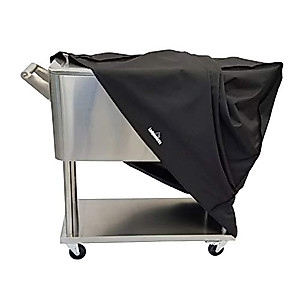 Cooler Cart Cover - Universal Fit For Most 80 QT Rolling Cooler (Patio Cooler On Wheels, Beverage Cart, Rolling Ice Chest, Party Cooler) Protective Cover, Water Proof