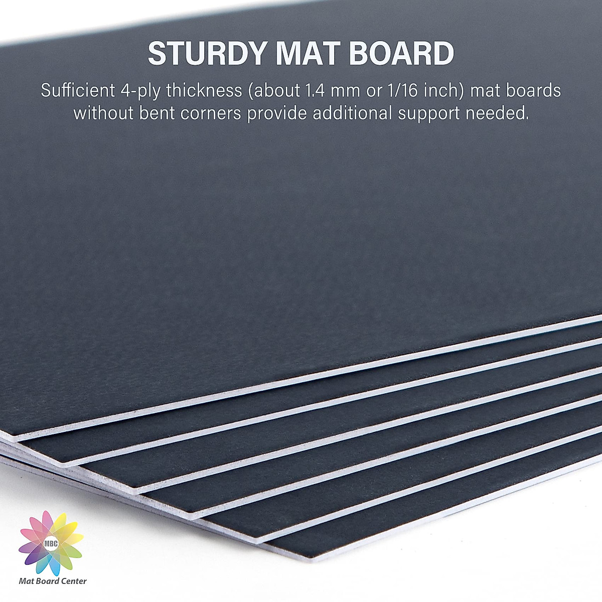 Mat Board Center, 10 Pack 8x10 Picture Backing Boards, Dark Blue Uncut Matt Boards, Ideal for Pictures/Prints/Frames/Arts