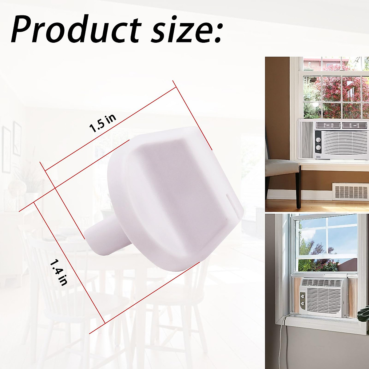 WJ12X24802 White Air Conditioner knob Compatible with GE Air Conditioner Parts, Appliance Knob fits for GE Window Air Conditioner(fit for Air GE Conditioner Model AHT05LZW1, AHTC05AAQ1,AHV05LYQ1)