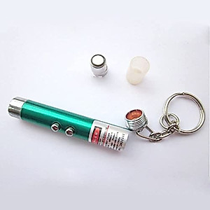 WNZQK 6 PCS Cat Toys Laser Pointer Mini Keychain Laser Pointer LED Flashlight Dog Laser Toy Pet Remote Control Laser (6 Pcs Pack A)