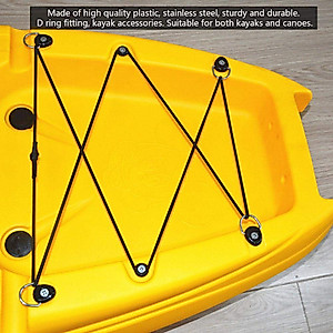 Kayak D Ring,6pcs Canoe D Buckle Tie Down Loop Safety Deck Fitting Accessory Parts Kayak Fishing Gear Kayak d Ring