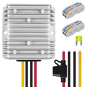 DC-DC 20A 240W 12V Converter 36V/ 48V Step Down to 12V DC Converter Voltage Regulator Reducer with Fuse Waterproof Module Transformer for Golf Cart Club Car Accessories