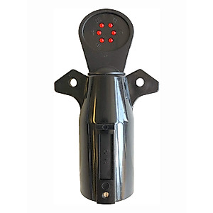 MAXXHAUL 50155 7-Way Blade Trailer Wiring Tester, Black