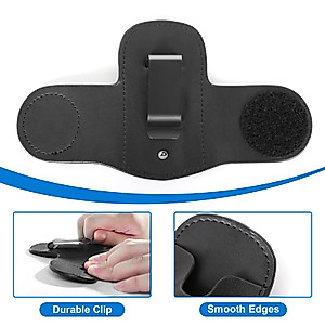 Mirfane Stethoscope Holder-Stethoscope Clip Hip Holder with Genuine Leather Stethoscope Holster for Littmann & Most Stethoscopes - Waist Belt/Scrubs/Pocket Clip for Physicians, Students, Nurses