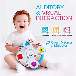 BEST LEARNING My Spin & Learn Steering Wheel - Interactive Educational Toys for 6 to 36 Months Old Babies & Toddlers - Learn Colors, Shapes, Feelings & Music - Birthday Gifts for Children