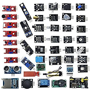 Alician for Arduino 45 in 1 Sensors Modules Starter Kit Better Than 37in1 Sensor Kit 37 in 1 Sensor Kit UNO R3 MEGA2560 OPP Bag