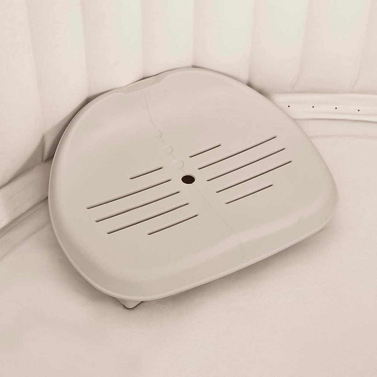 Intex 28502E PureSpa Non-Slip Removable Contoured Seat for Inflatable Hot Tub Spa Accessory with Adjustable Heights, Tan, (2 Pack)